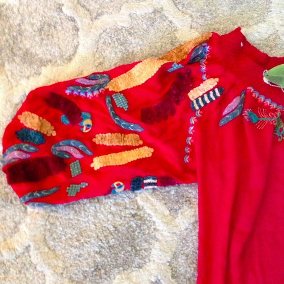 FARM Rio | Dresses | Farm Rio Embroidered Silk One Shoulder Mini Dress ...